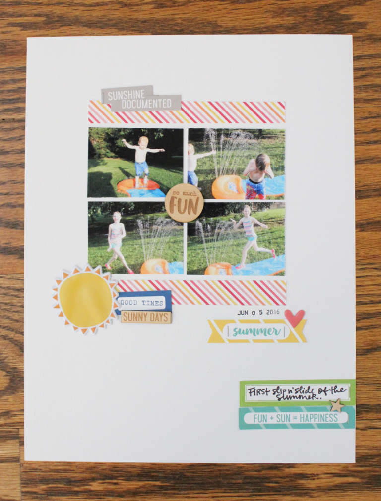 Elle's Studio + Sunny Days Layout - One Happy Mama